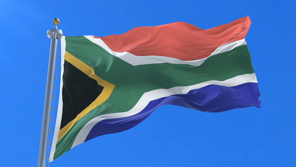 Waving South African Flag
